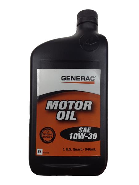 Generac Motor Oil SAE 10W-30 SN/GF-5 Part# 0J5093 ( 1 Quart ...