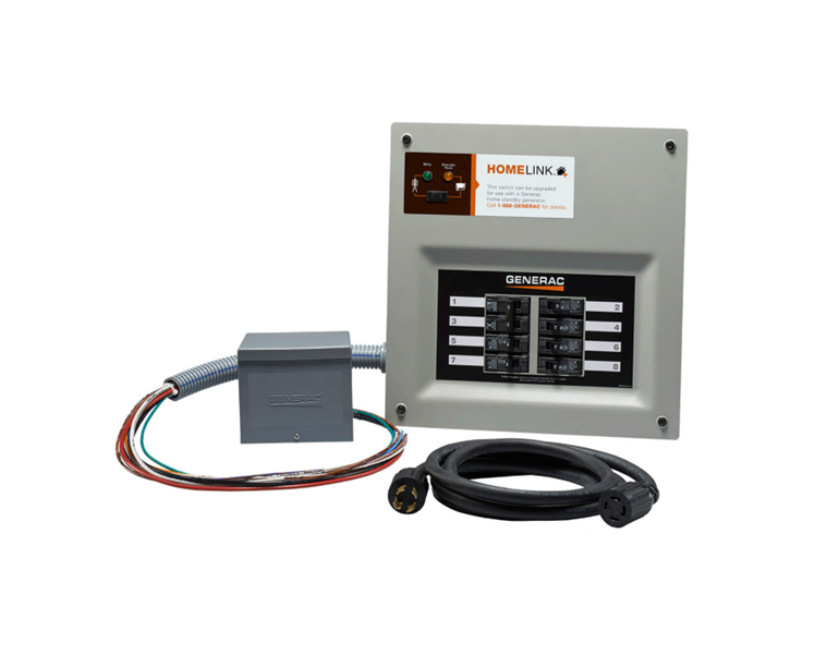 Generac 30 Amp indoor transfer switch kit for 8-10 circuit Model# 6853 ...