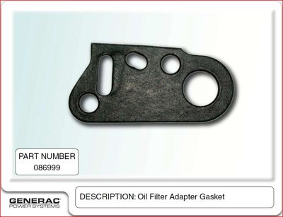 Generac Guardian Generator Oil Filter mount Adapter Gasket Part # 0869 ...